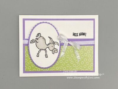 Darling Donkeys Hee Haw Card Tutorial | Stamp, Scrap & Create with Me